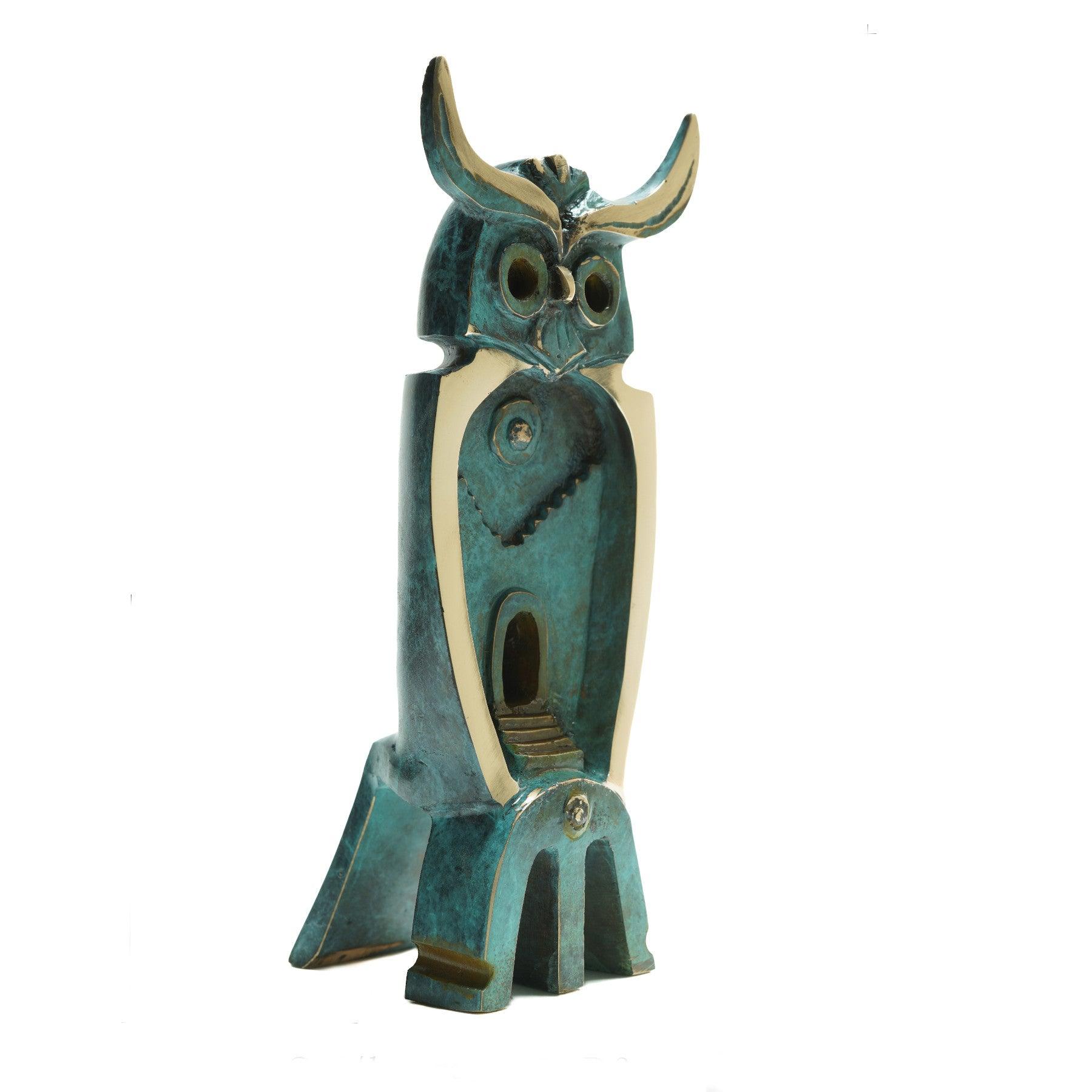 Bronze Sculpture - Contemporary Collectible Owl Statues Sadegh Adham ...