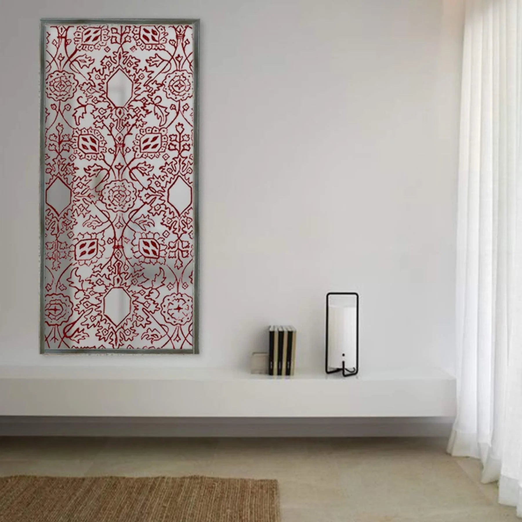Decorative Wall Mirror - Wall Mounted Painted Mirror in Metal Frame ...