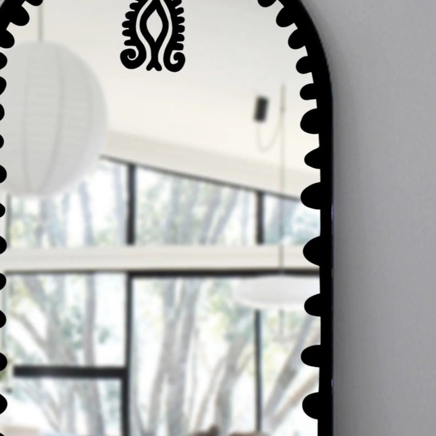 Decorative Wall Mirror - Wall Mounted Painted Mirror with metal Frame ...