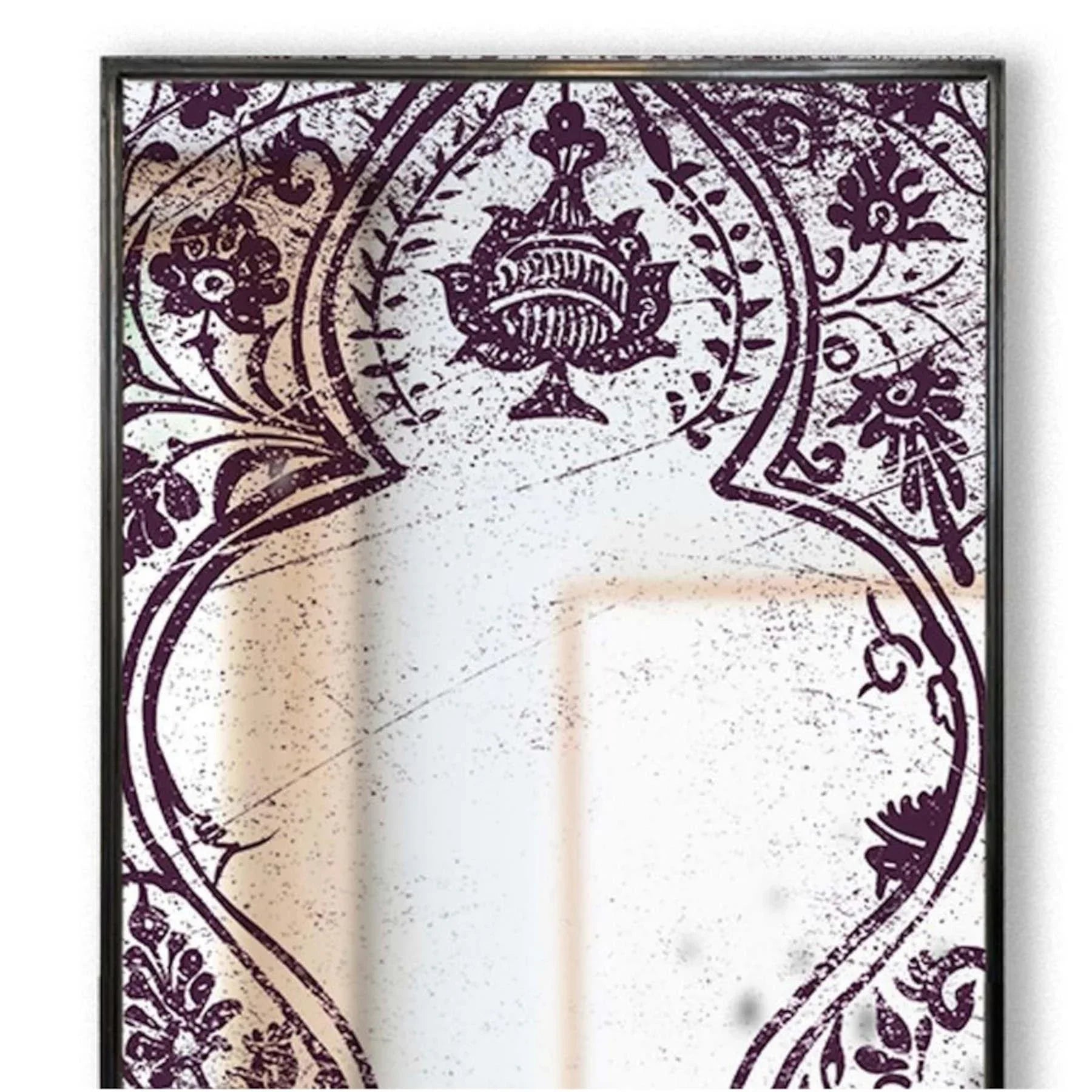Decorative Wall Mirror - Wall Mounted Painted Mirror in Metal Frame ...