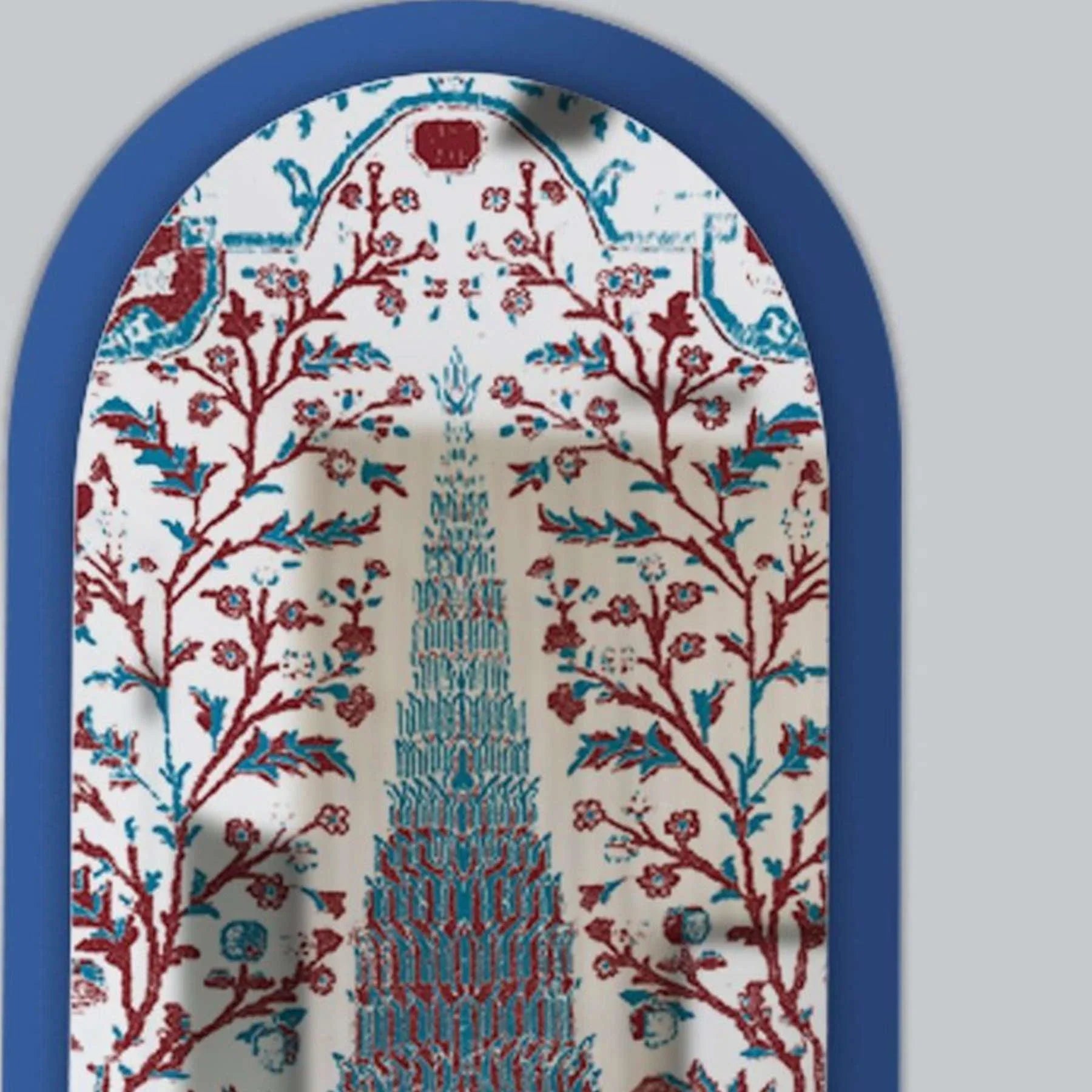 Decorative Wall Mirror, Wall Mounted Painted Mirror in Wooden Frame ...