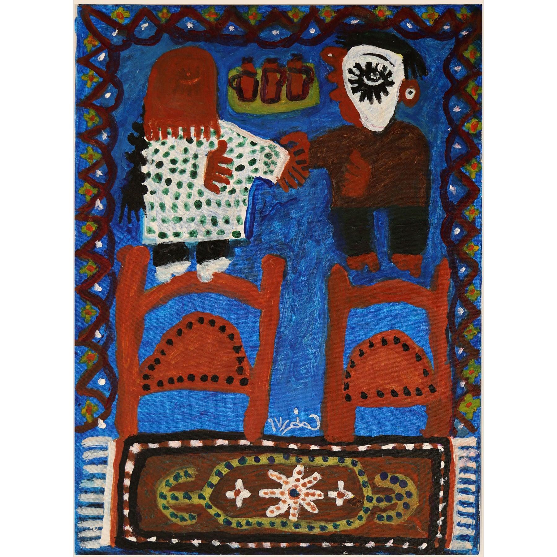 Acrylic On Canvas Painting, Contemporary Outsider Art By Naneh Hassan ...